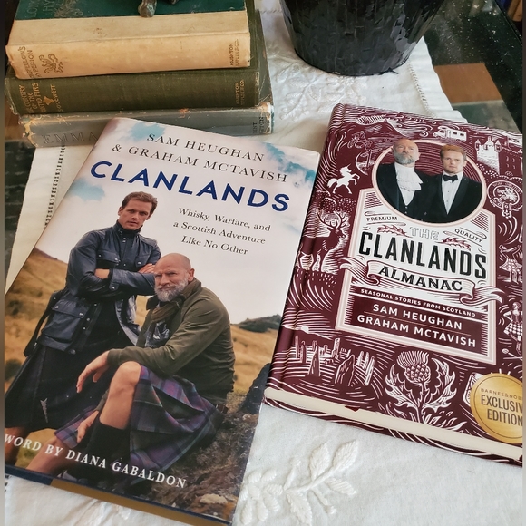 Other | 2 Outlander Books One Signed Clanlands Scotland Sam Heughan ...